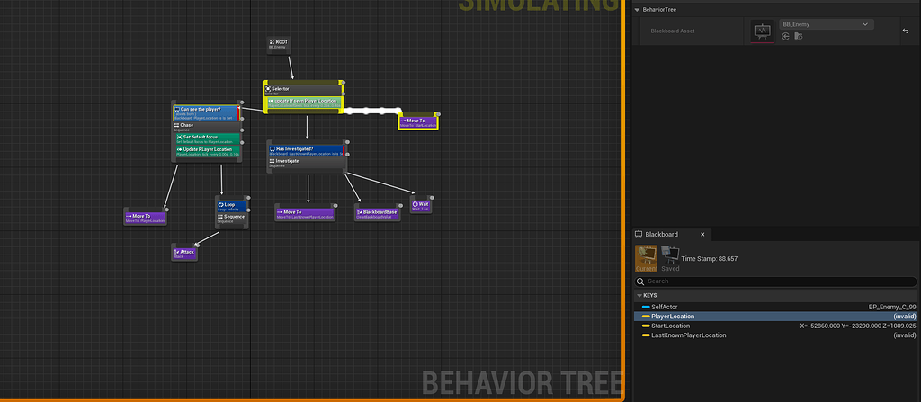 Behavior Tree playerlocation invalid - Ask - GameDev.tv