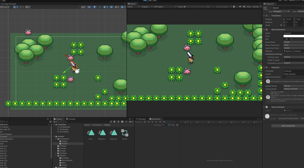 Sword Rotation/Sword Position is WAY off. The right side works fine. Help? - Ask - GameDev.tv