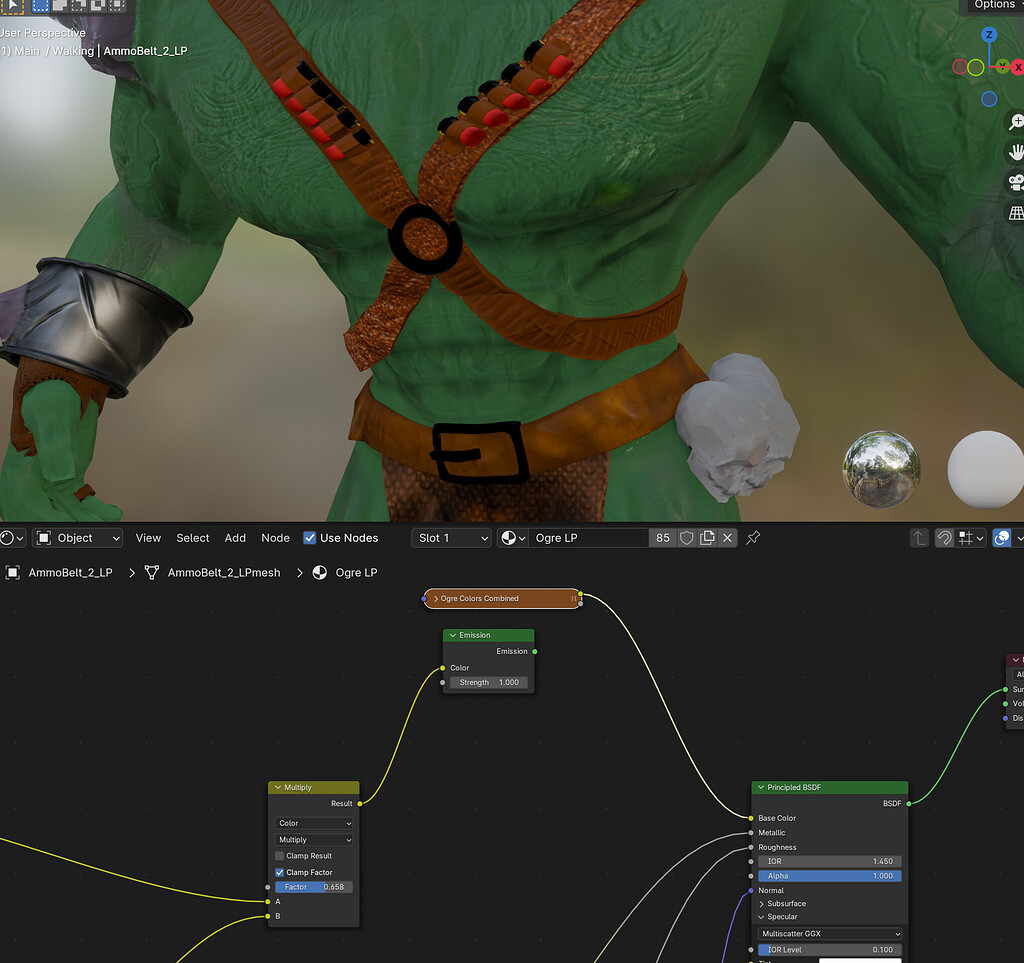 Golden texture turns black when baking as combined texture - Ask - GameDev.tv