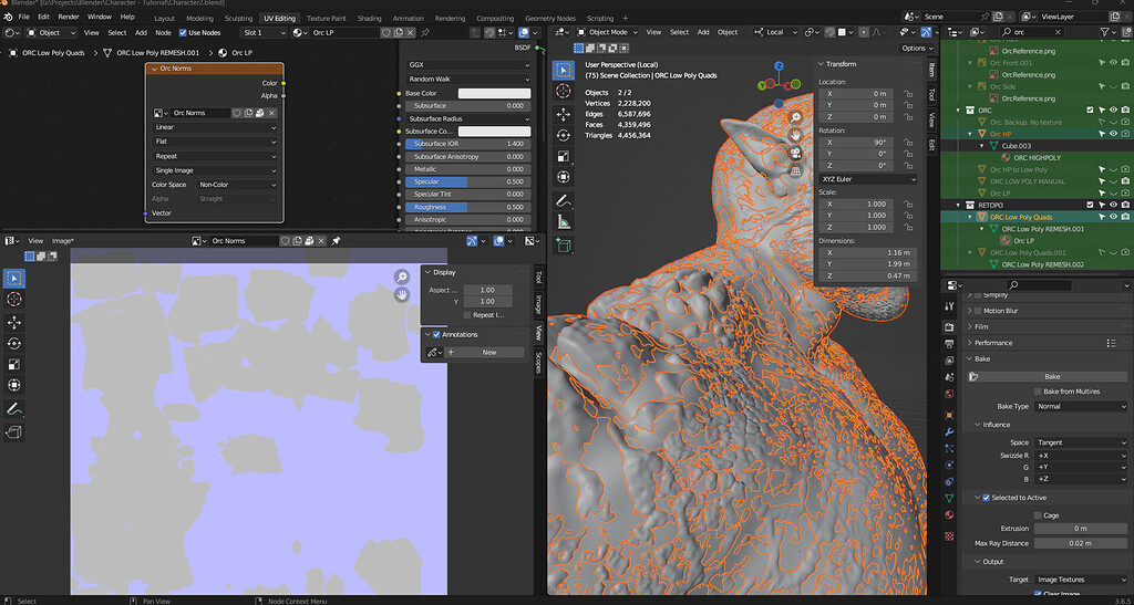 Baking normal issue - Flat light colours and no detail - Ask - GameDev.tv