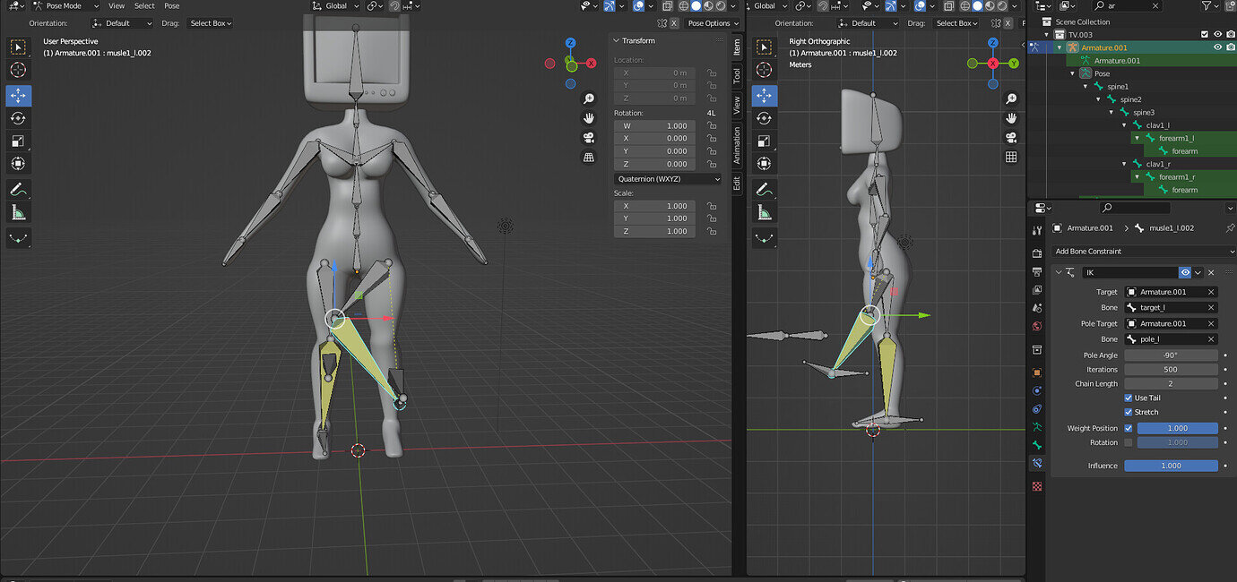 Blender course - IK legs rig bends wrong way - Ask - GameDev.tv