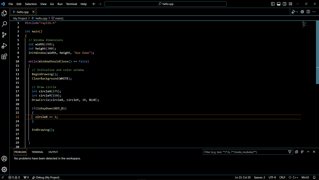 KEY_D isn't working for me - Ask - GameDev.tv