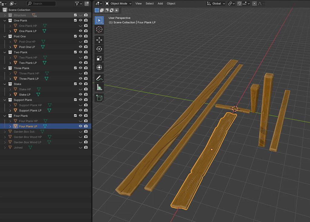 Question: Combine multiple textured models into one object - re-use materials - Ask - GameDev.tv