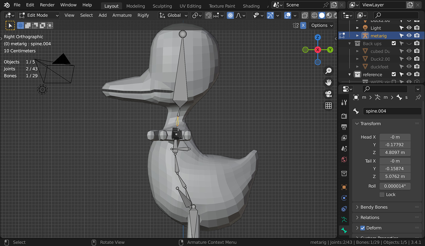 Rigify Problem - Ask - GameDev.tv