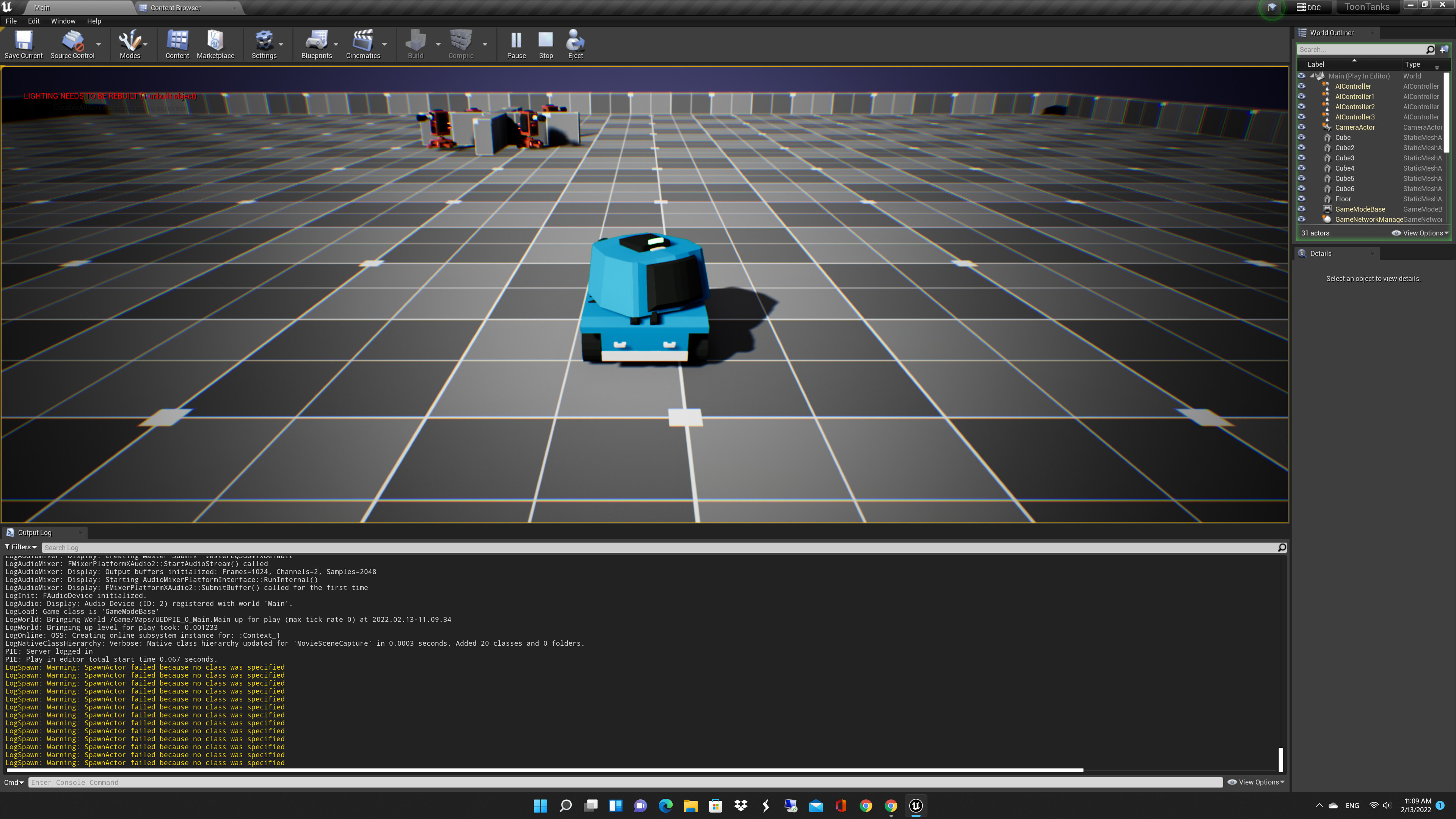Lecture 155 Spawnactor Failed Because No Class Was Specified Ask Gamedevtv