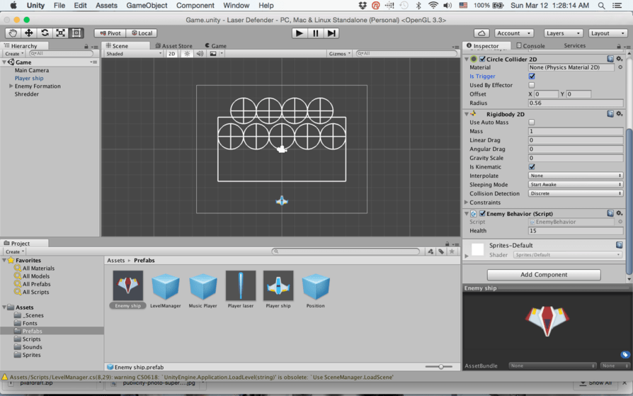 [Solved] EnemyBehavior not recognizing functions in Projectile script - Ask - GameDev.tv