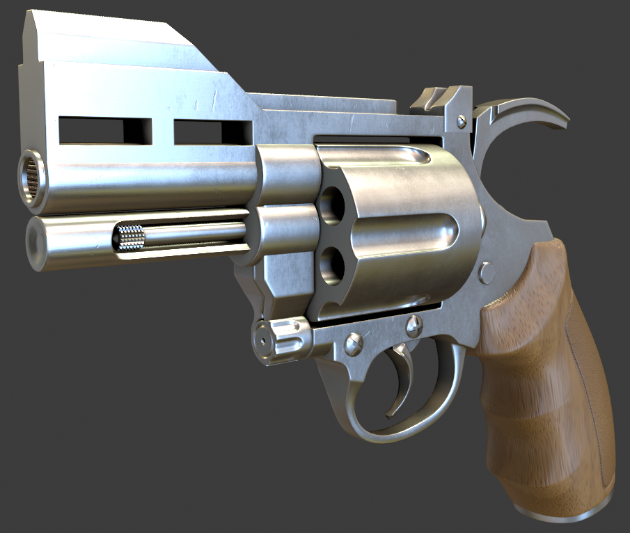 Stylized revolver - Show - GameDev.tv