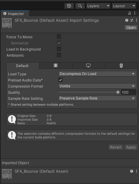 Getting strange errors while importing audio for Block Breaker - Ask - GameDev.tv