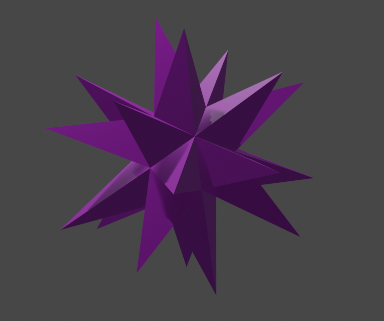 Spikey star: extrusions & merged vertices - Show - GameDev.tv