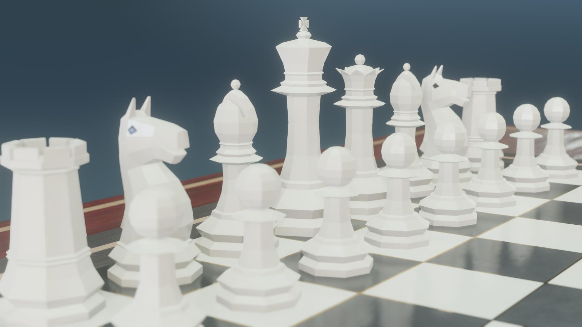 Final Renders of Chess Scene- Low Poly - Show - GameDev.tv