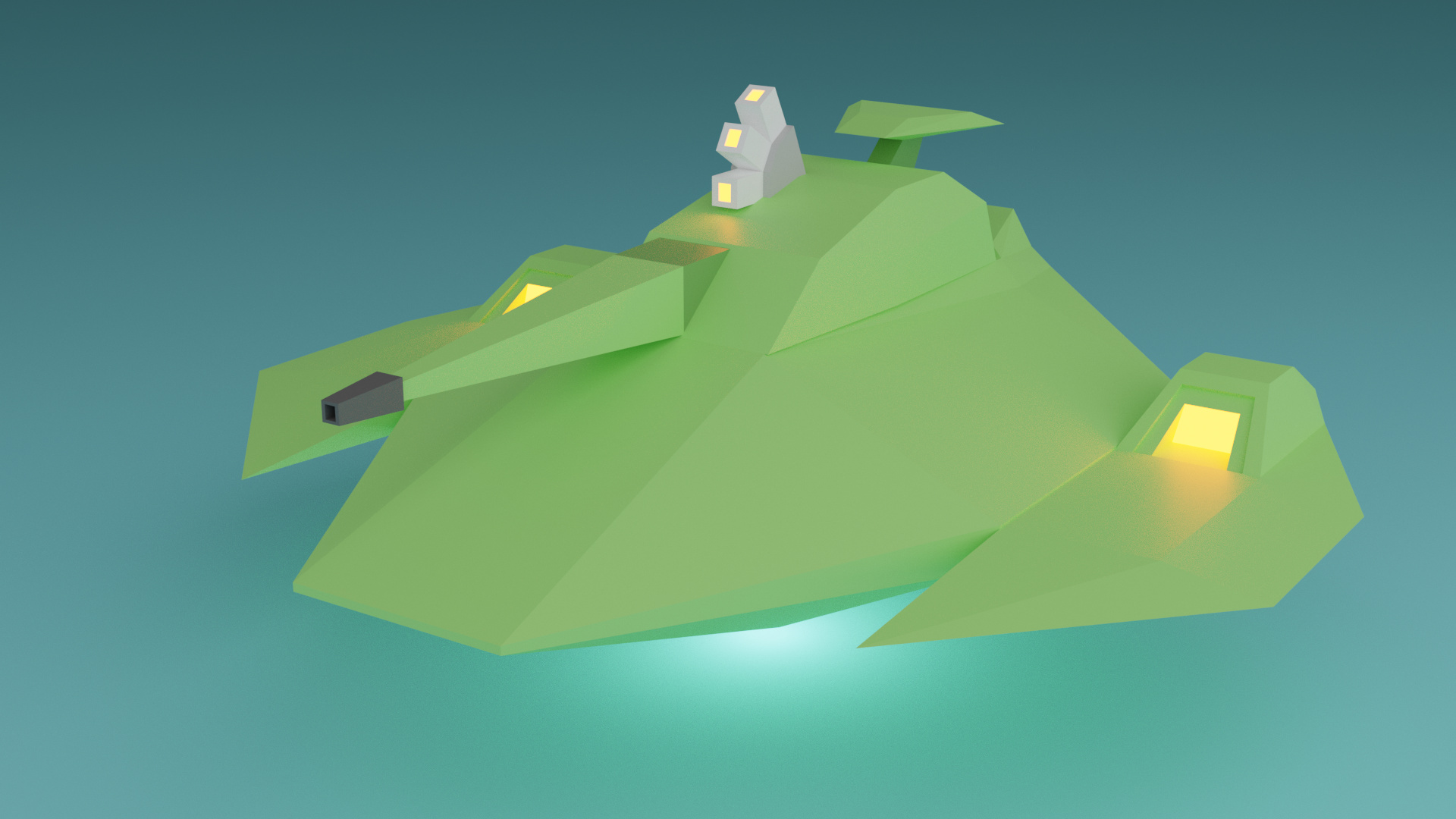 Low poly quad-gun turret and hover tank (Battlezone 1998) - Show ...
