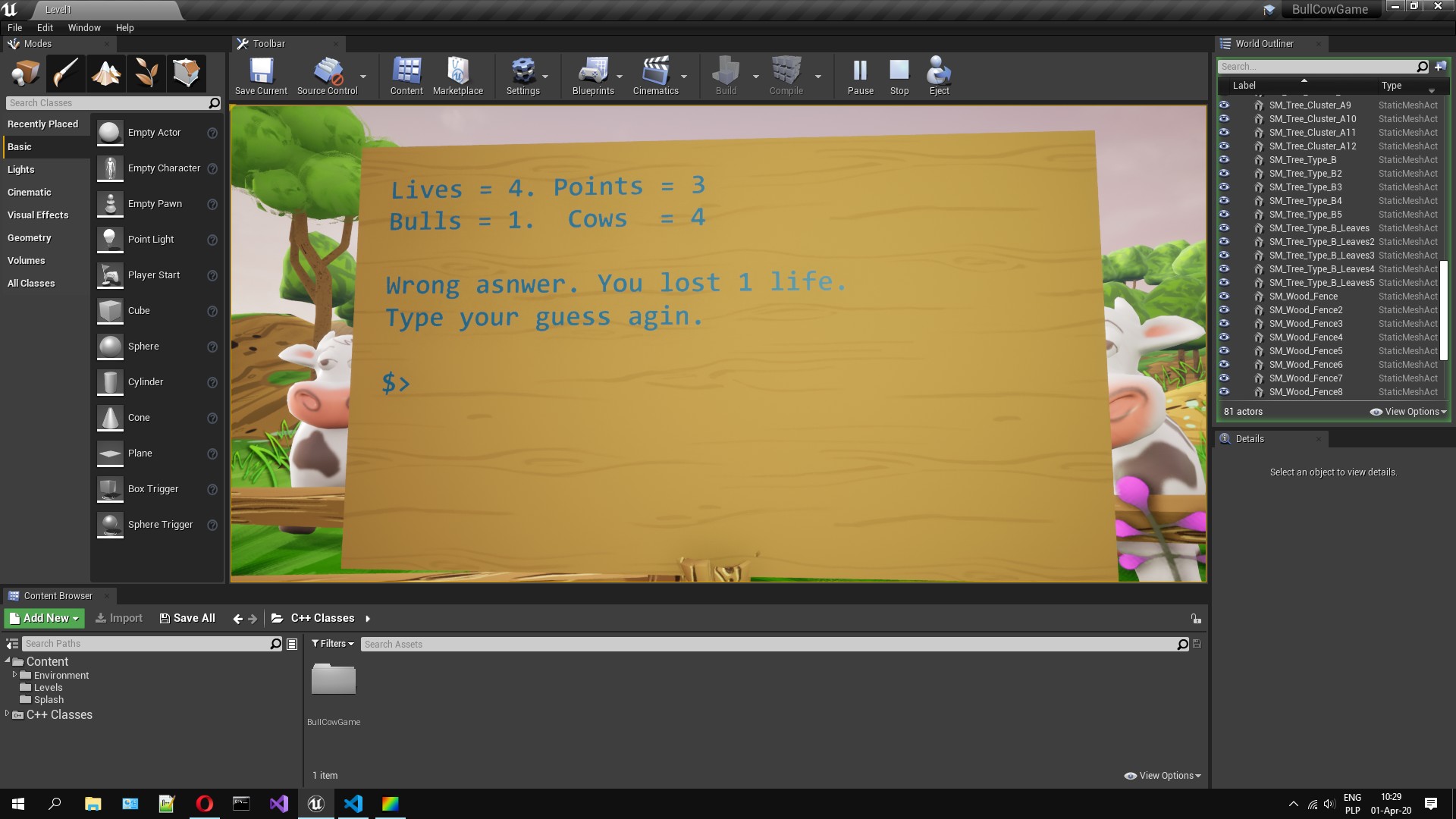 Bull Cow game - points feature - Show - GameDev.tv