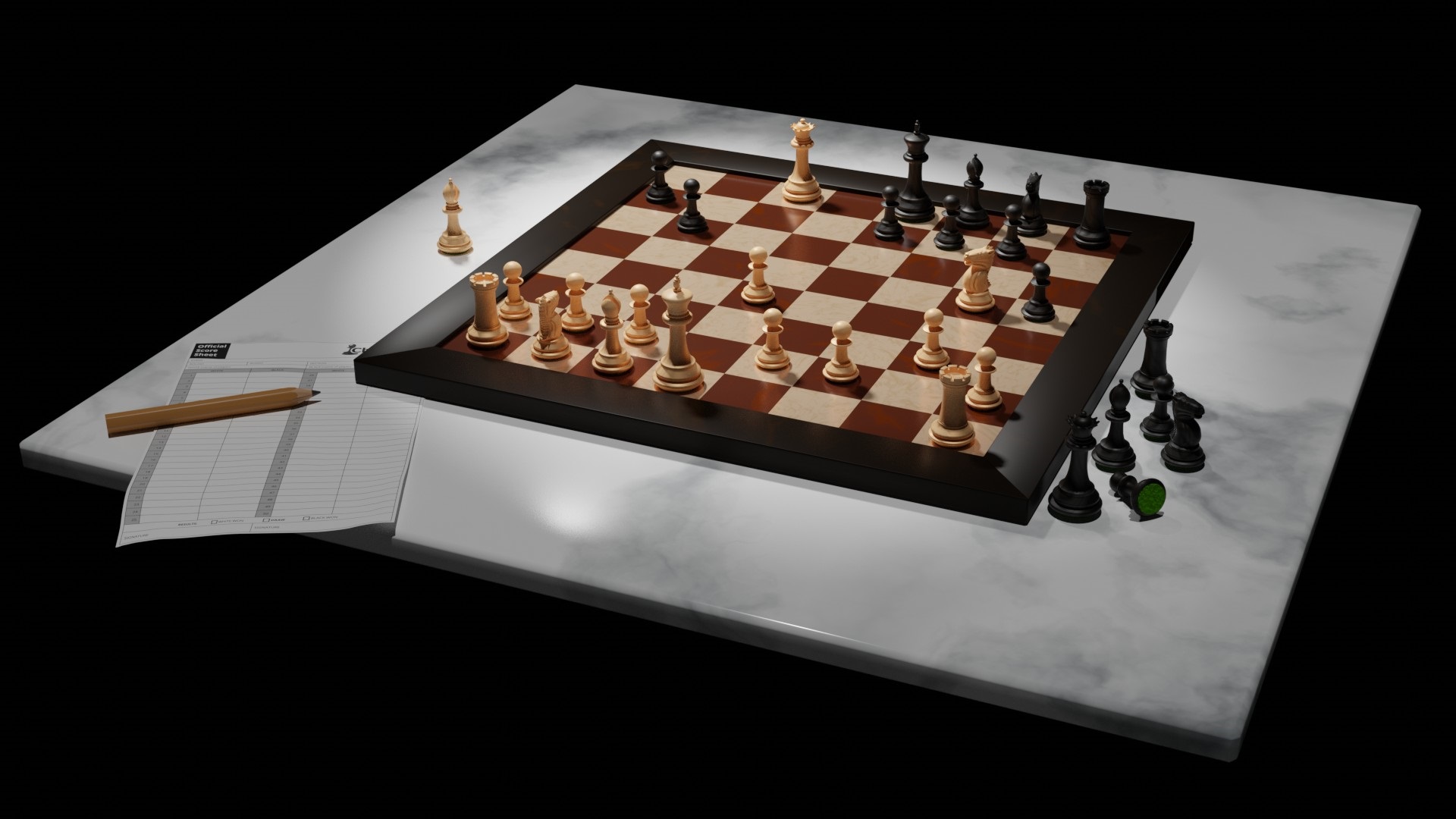 Chess Set with Official Score Sheet - Show - GameDev.tv