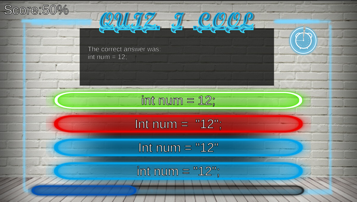Quiz master - I added extra sprite change when you pick the wrong answer- - Show - GameDev.tv