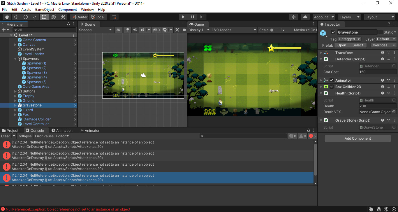 Error - NullReferenceExecption - Ask - GameDev.tv