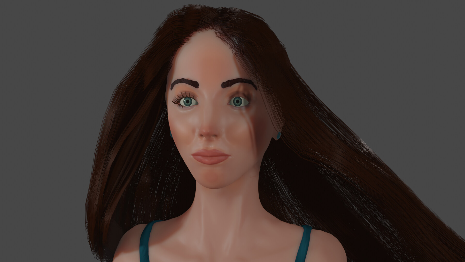 Update scultpure - now woman in green dress (Final render) - Show - GameDev.tv