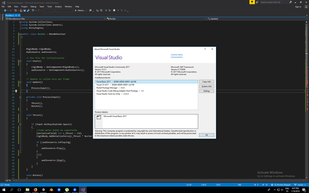 Trouble connecting Unity 2017.3.0f3 and Visual Studio 2017 - Ask - GameDev.tv