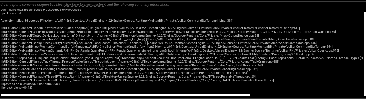 Unreal Engine 4.22.3 crashing when its loading up - Ask - GameDev.tv