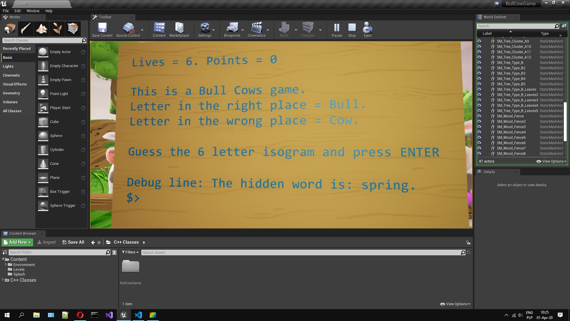 Bull Cow game - points feature - Show - GameDev.tv