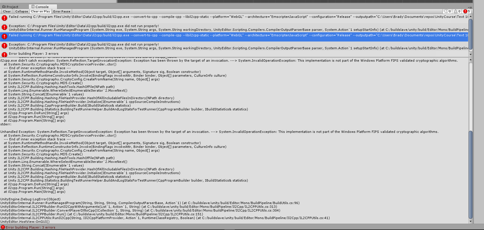 [Sorta solved] How do I build my game with WebGL? - Talk - GameDev.tv