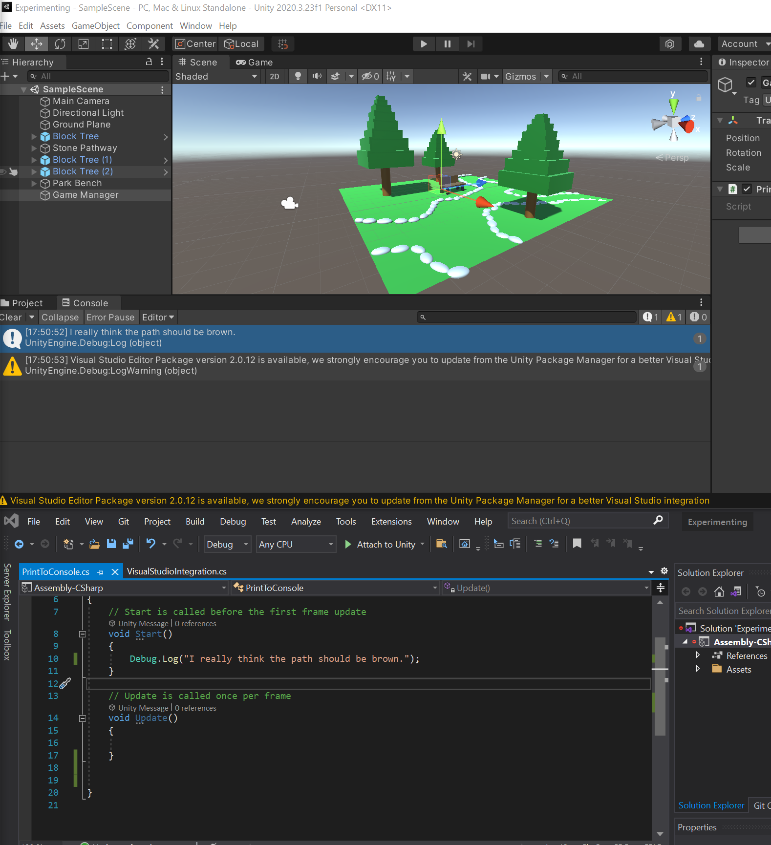Debug.Log Challenge - Show - GameDev.tv