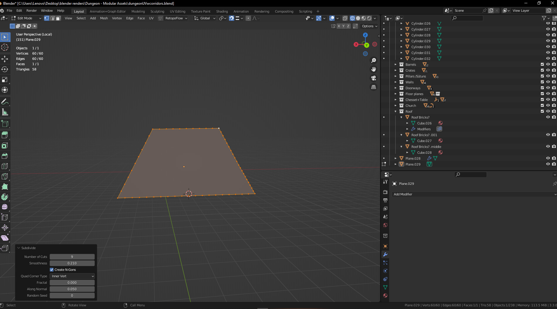 Subdivision cuts are not visible on viewport - Ask - GameDev.tv