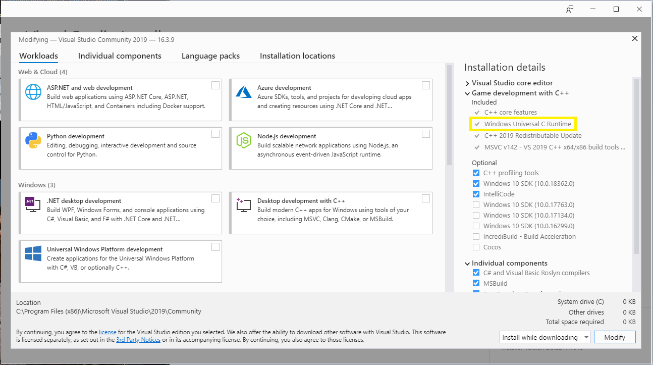 Cannot open file 'kernel32.lib' - Ask - GameDev.tv