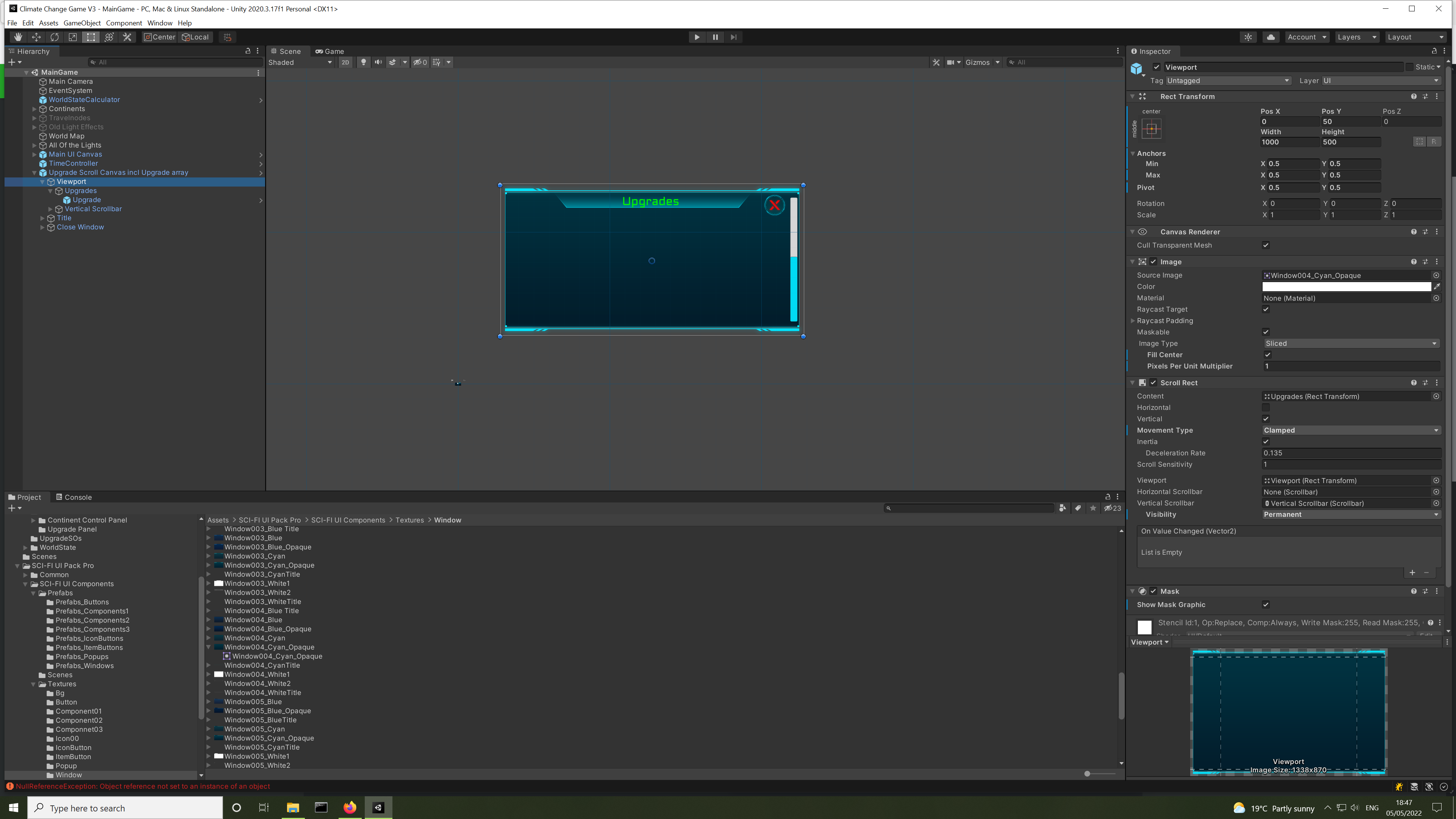 What am I doing wrong with my scroll box? - Ask - GameDev.tv