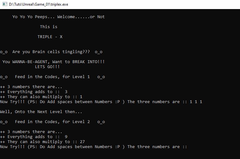 TripleX - Code and Working Screenshot - Show - GameDev.tv
