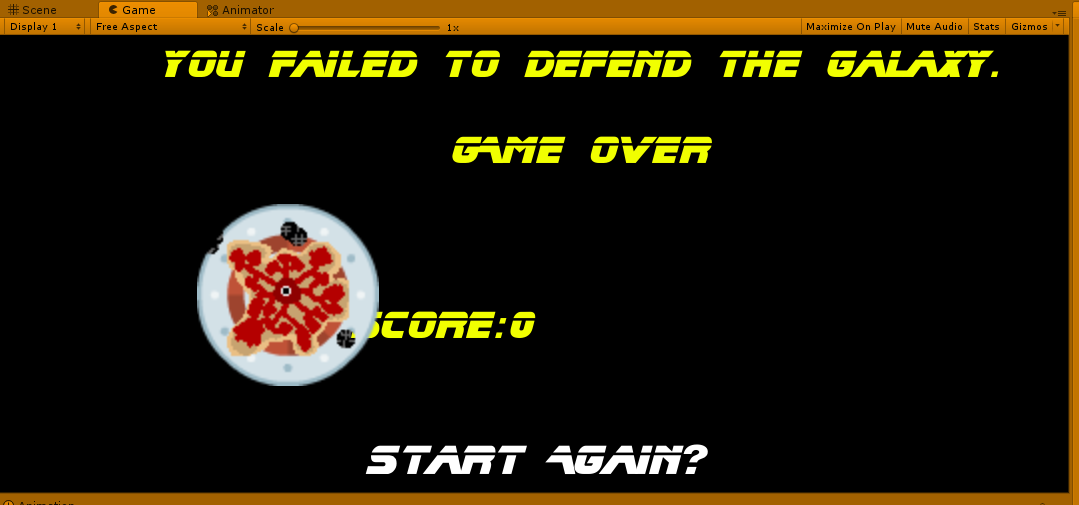 [SOLVED] Sprite doesn't show on Lose Screen - Ask - GameDev.tv