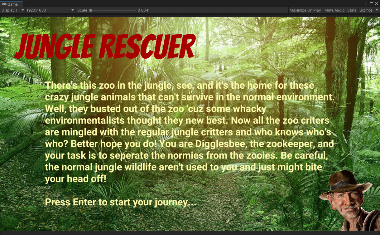 Jungle Rescuer - My UI Canvas & Text lesson challenge response - Show ...