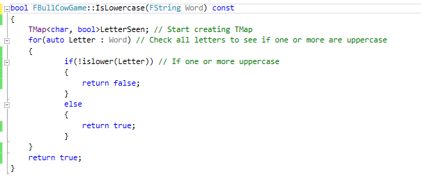 My Helper Method IsLowerCase() - Ask - GameDev.tv