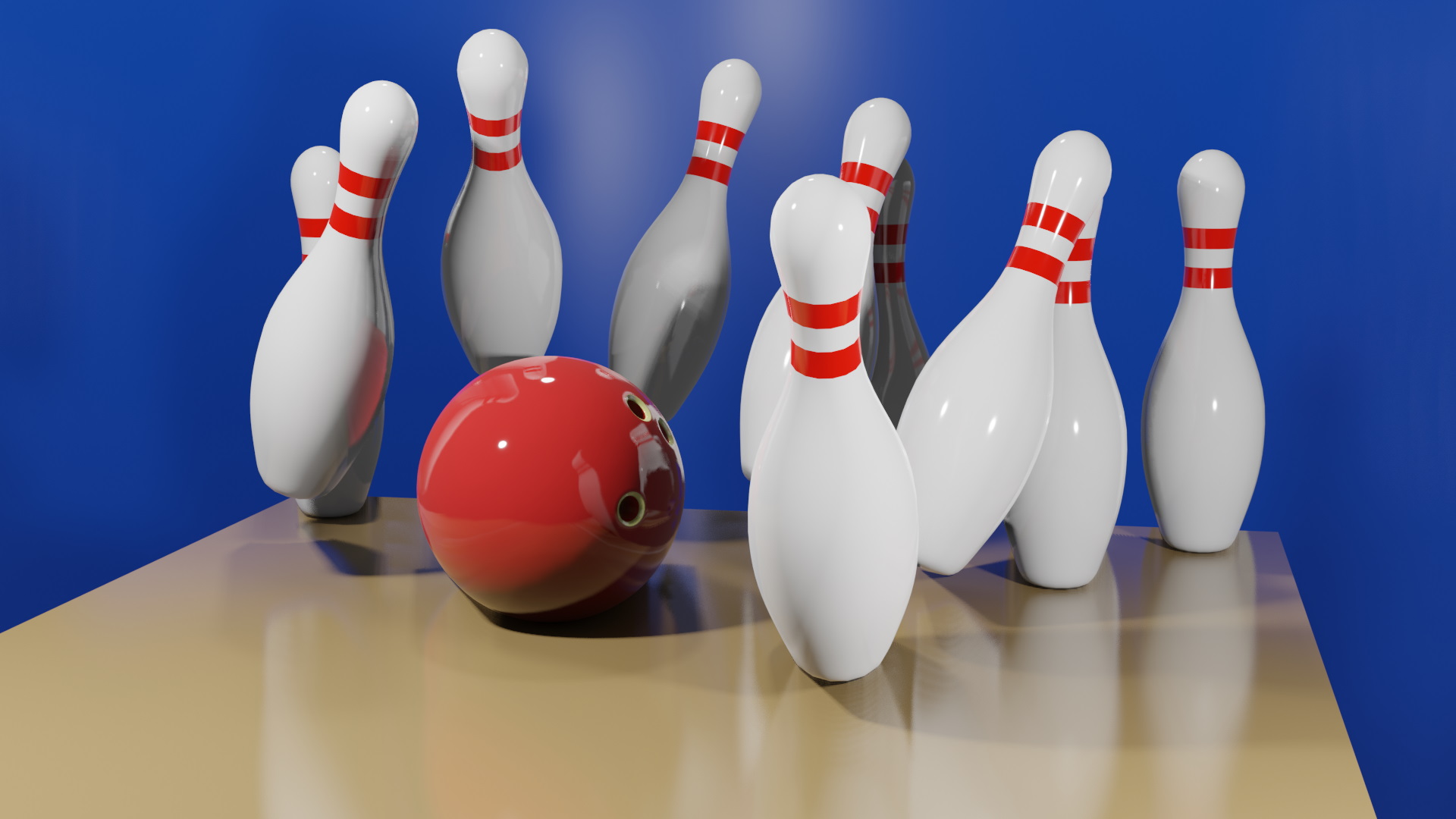 Evee - Bowling Scene with reflections - Show - GameDev.tv