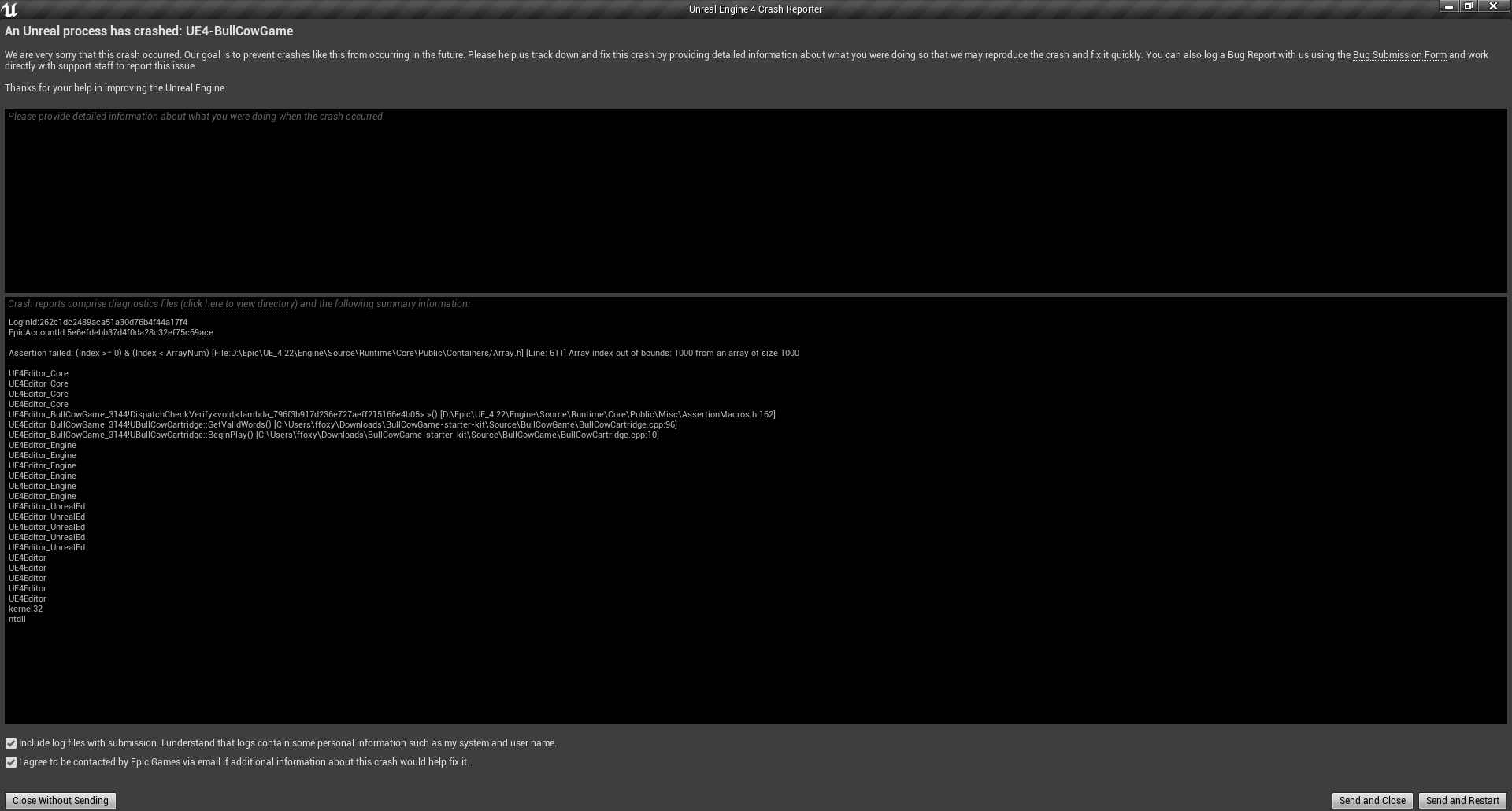 Lecture #74 Compiler is fine but Unreal crashes - Ask - GameDev.tv