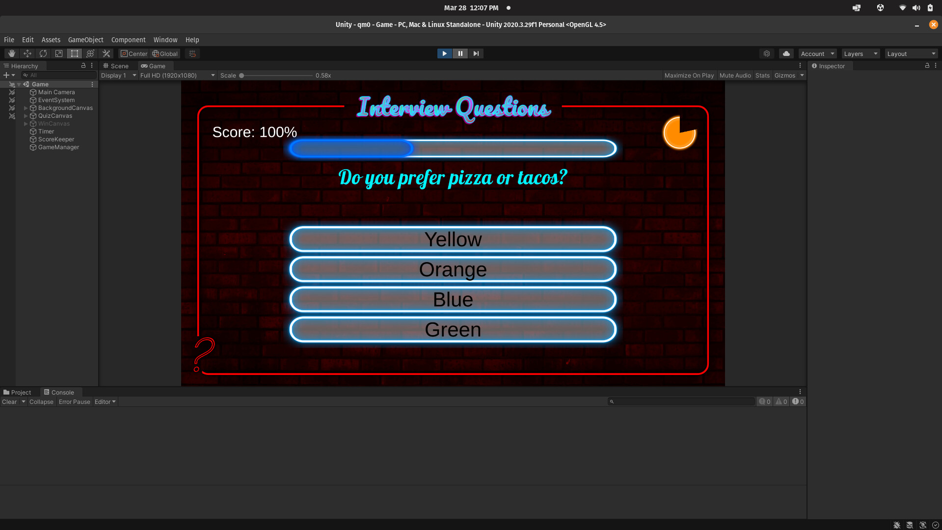 Finished my Quiz Master UI game - Show - GameDev.tv