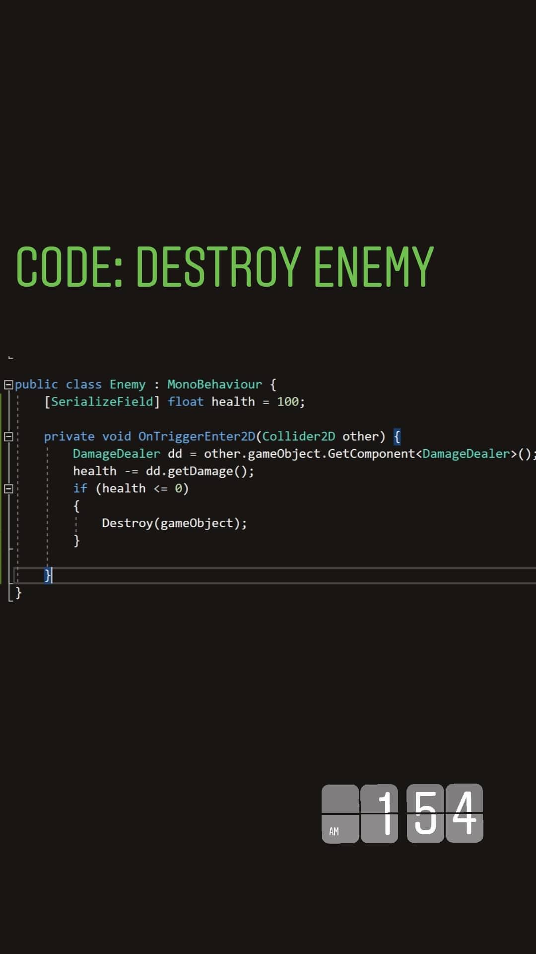 [Learning & Sharing Progress] 100 Days of Game Dev - Day 50 Destroy ...