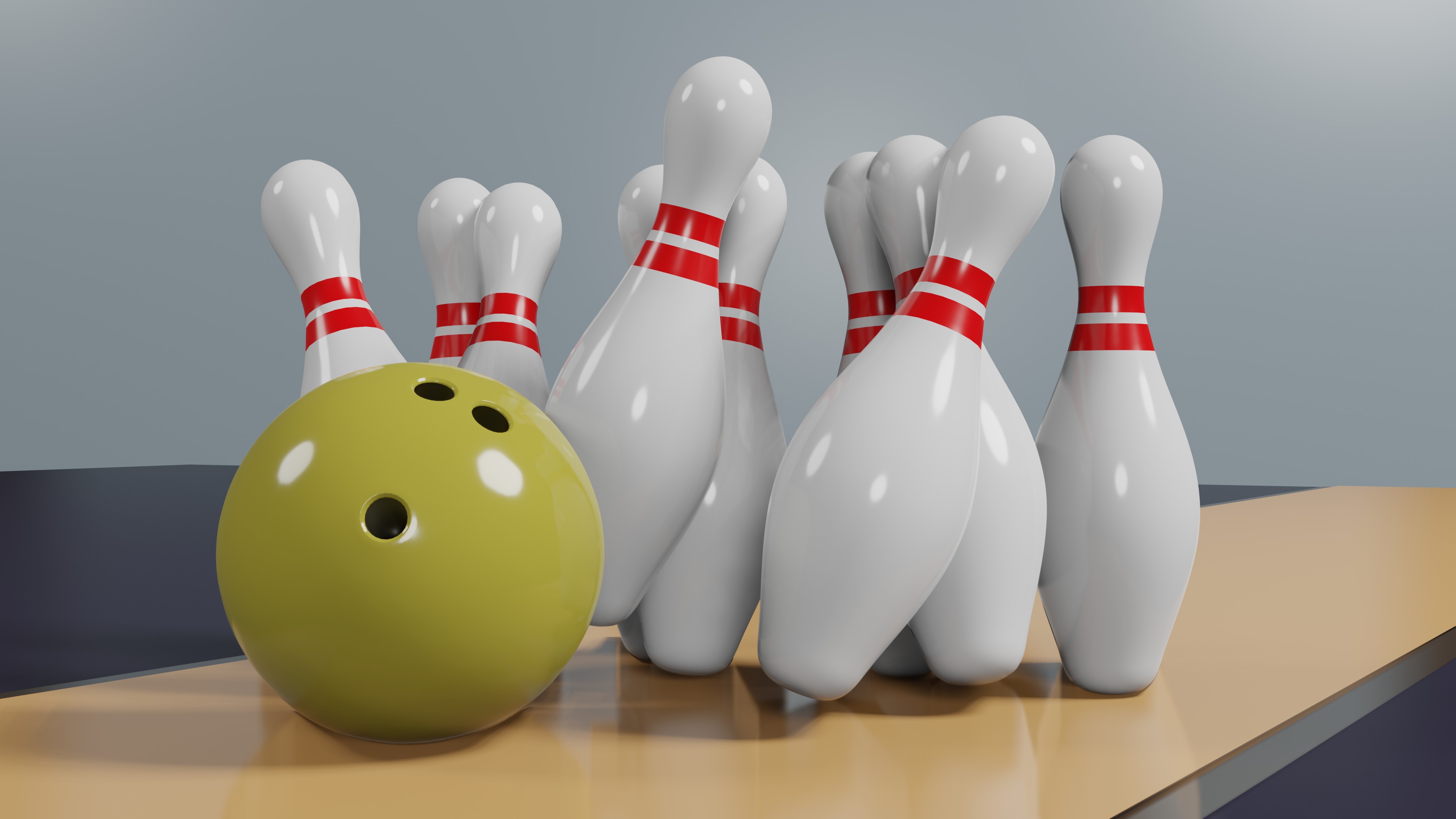 Lecture 59: Bowling scenes with Eevee render settings - Show - GameDev.tv