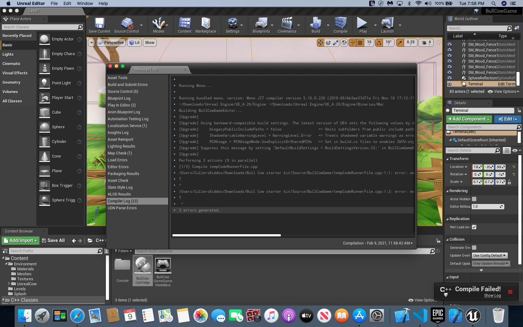 Compiling Bull Cow Game - Ask - GameDev.tv