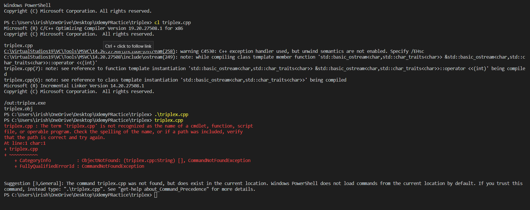 Running a program in Visual Studio 2019 opens Visual Studios 2019 - Ask - GameDev.tv