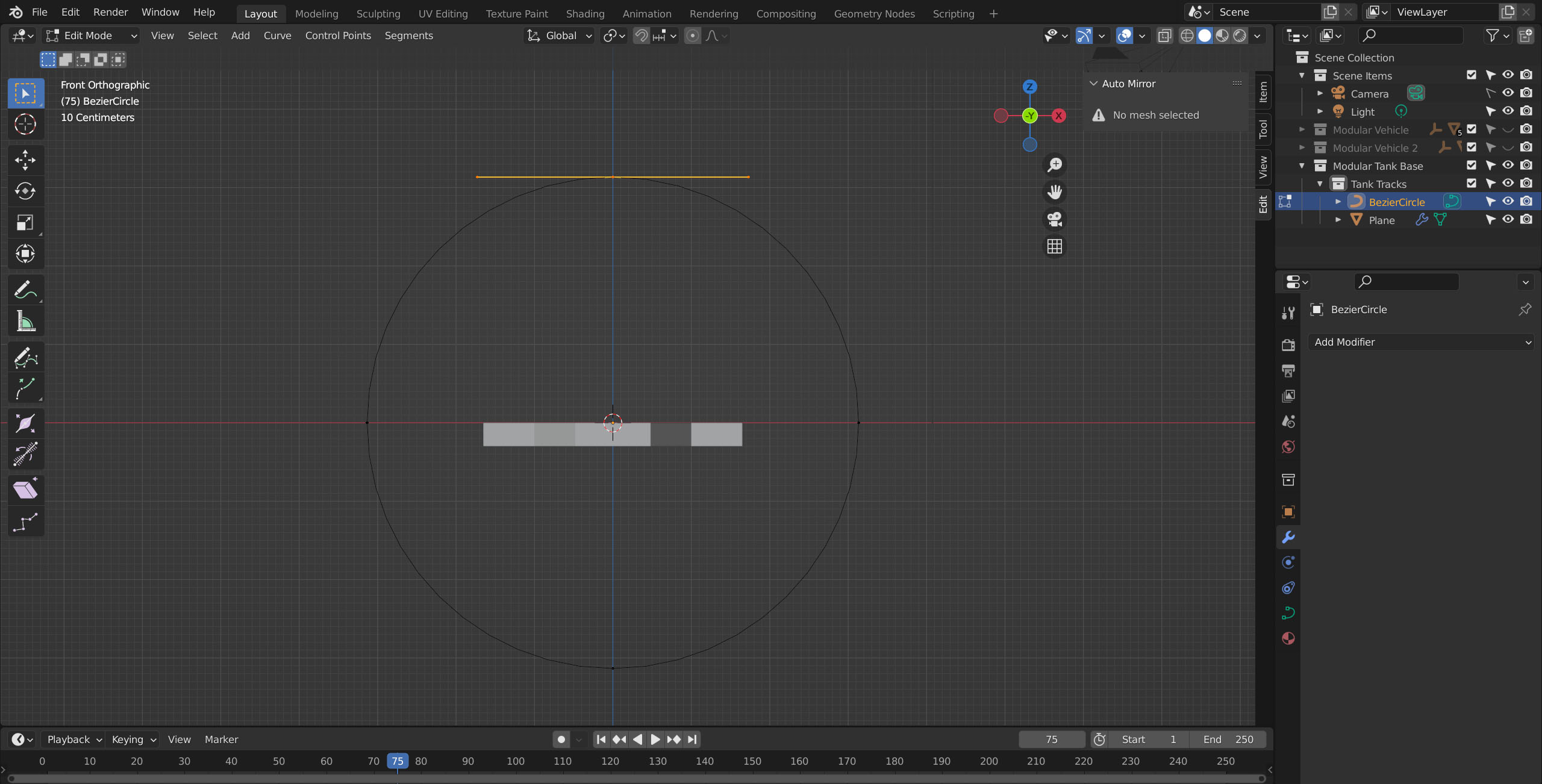 Blender 3.0 Bezier circle Looks different from video - Ask - GameDev.tv
