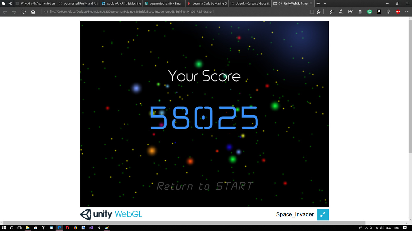 My game based on Laser Defender - Space Invader - Show - GameDev.tv