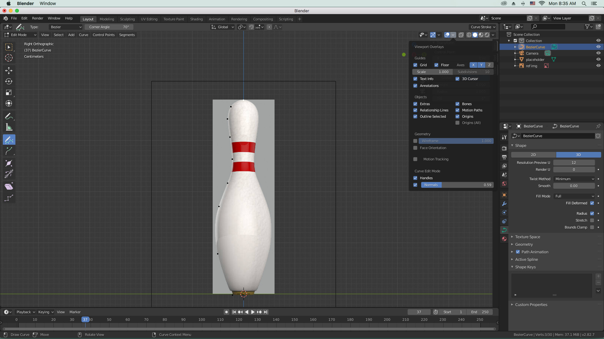 Bezier handles not showing - Ask - GameDev.tv