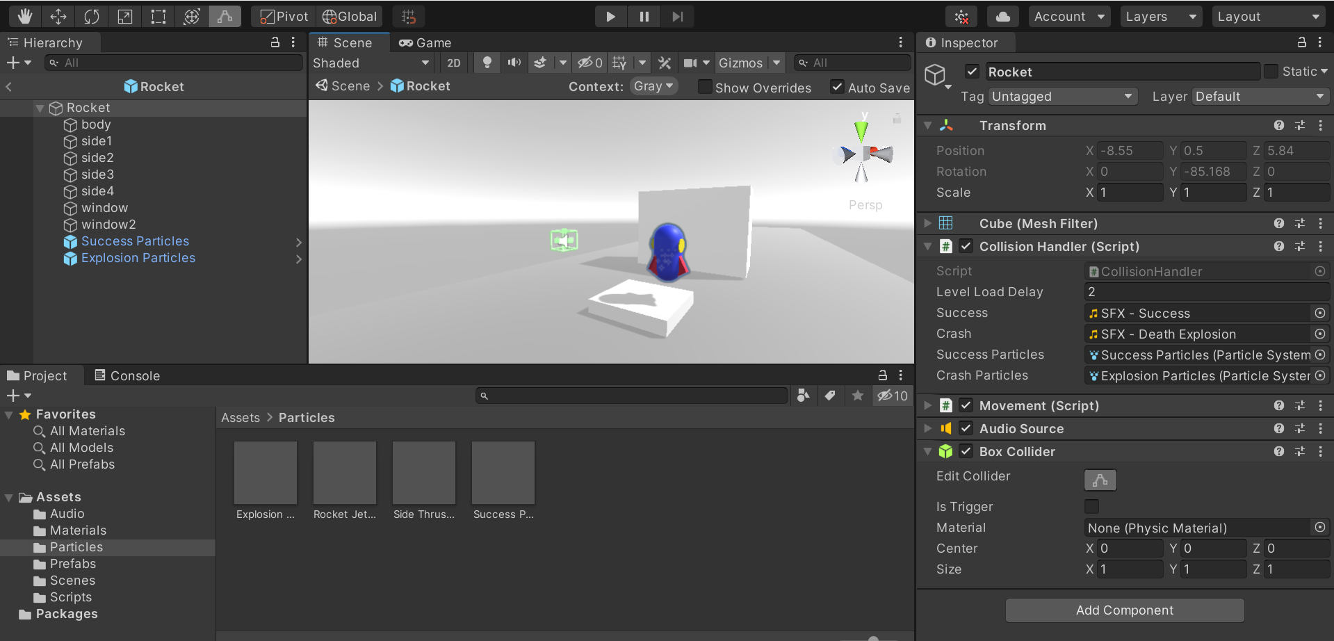 Rocket position - Ask - GameDev.tv
