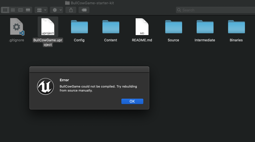 Bull-Cow package cannot be compiled on Unreal - Ask - GameDev.tv