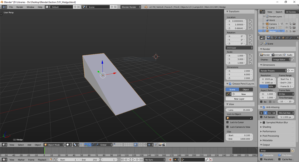Lecture 20: Rotated Wedge - Talk - GameDev.tv