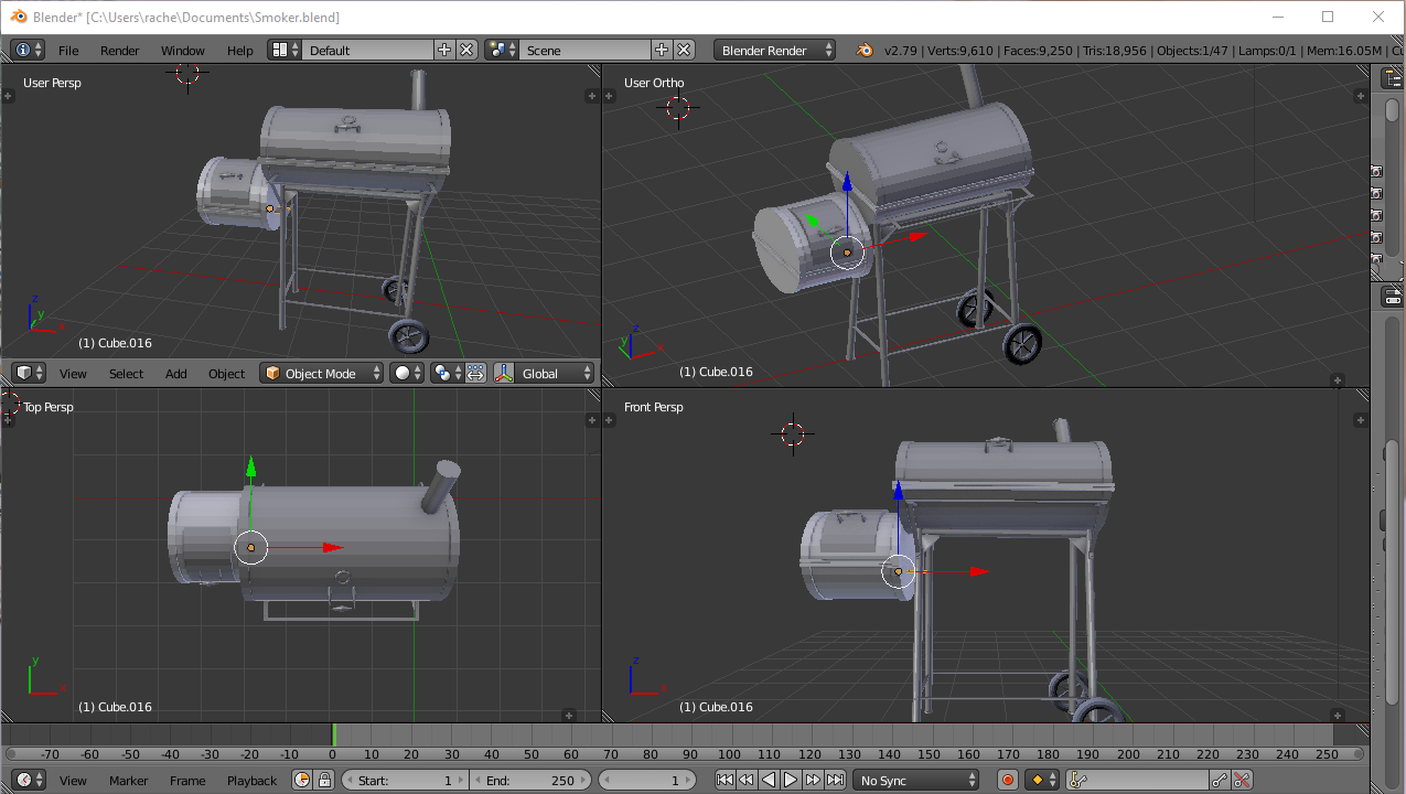 What was made practicing with primitive shapes! c: ~~Smoker Grill~~♡ - Talk - GameDev.tv