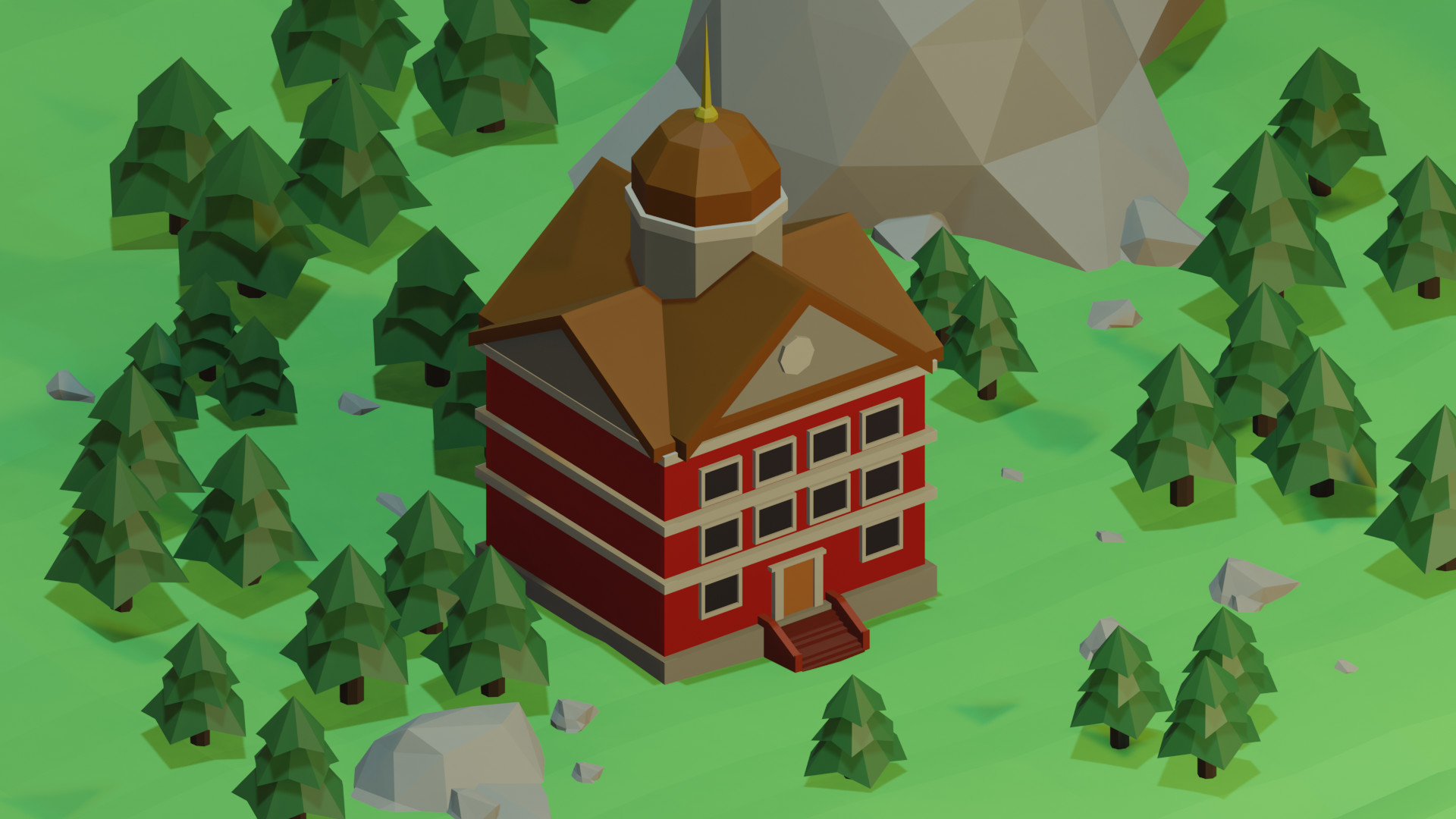 Mid Section Challenge - Section 2 - Low Poly School - Show - GameDev.tv