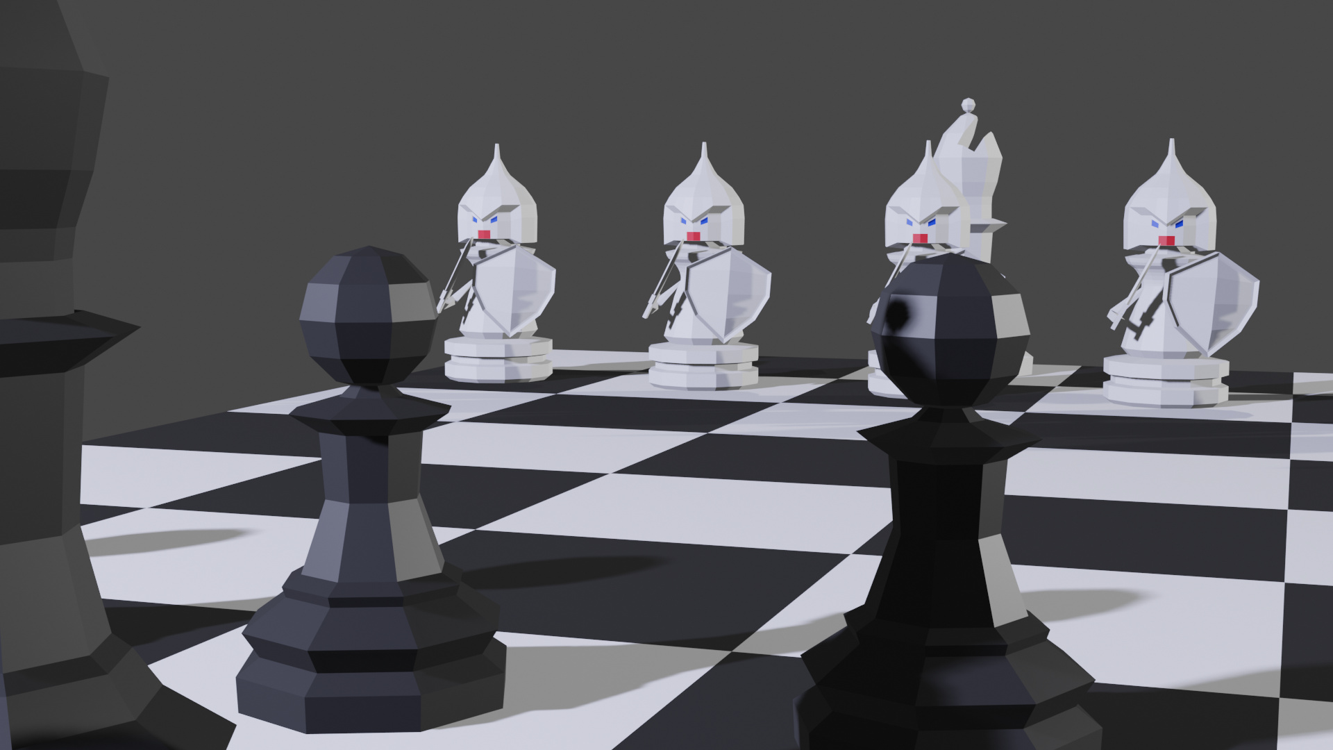 Low Poly Chess lighting with my models - Show - GameDev.tv