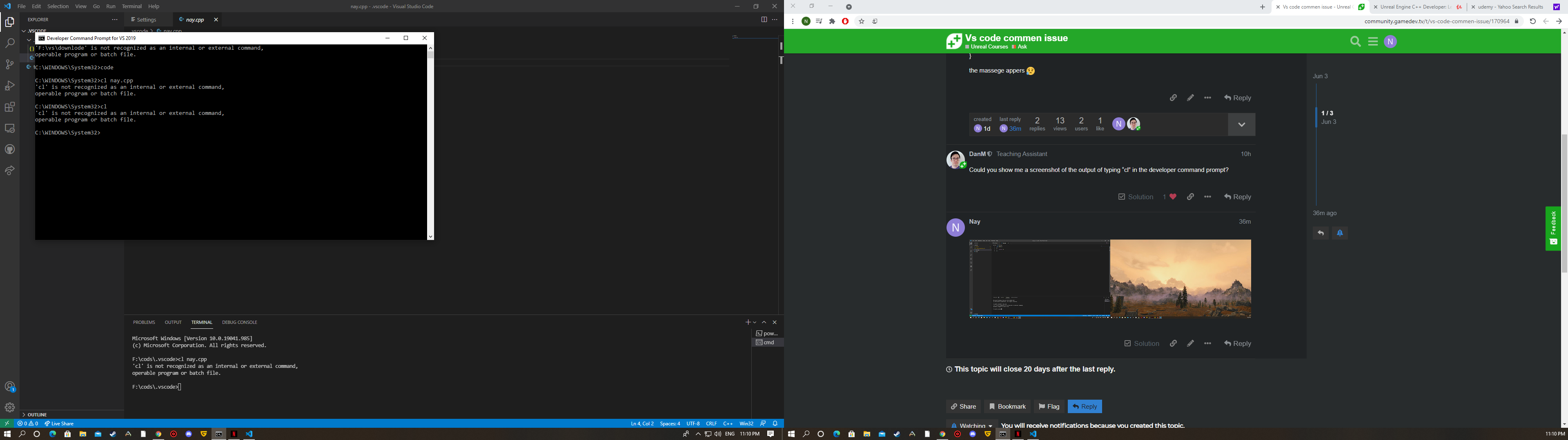 Vs code commen issue - Ask - GameDev.tv