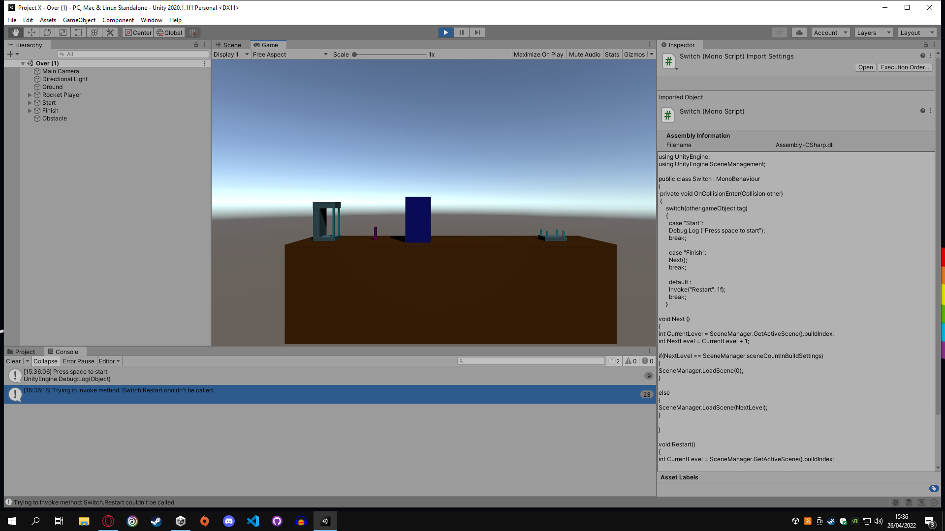 Invoke method does not work - Ask - GameDev.tv
